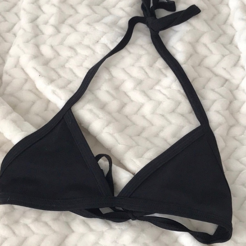 Black Adjustable Tie Bikini Top - Gem